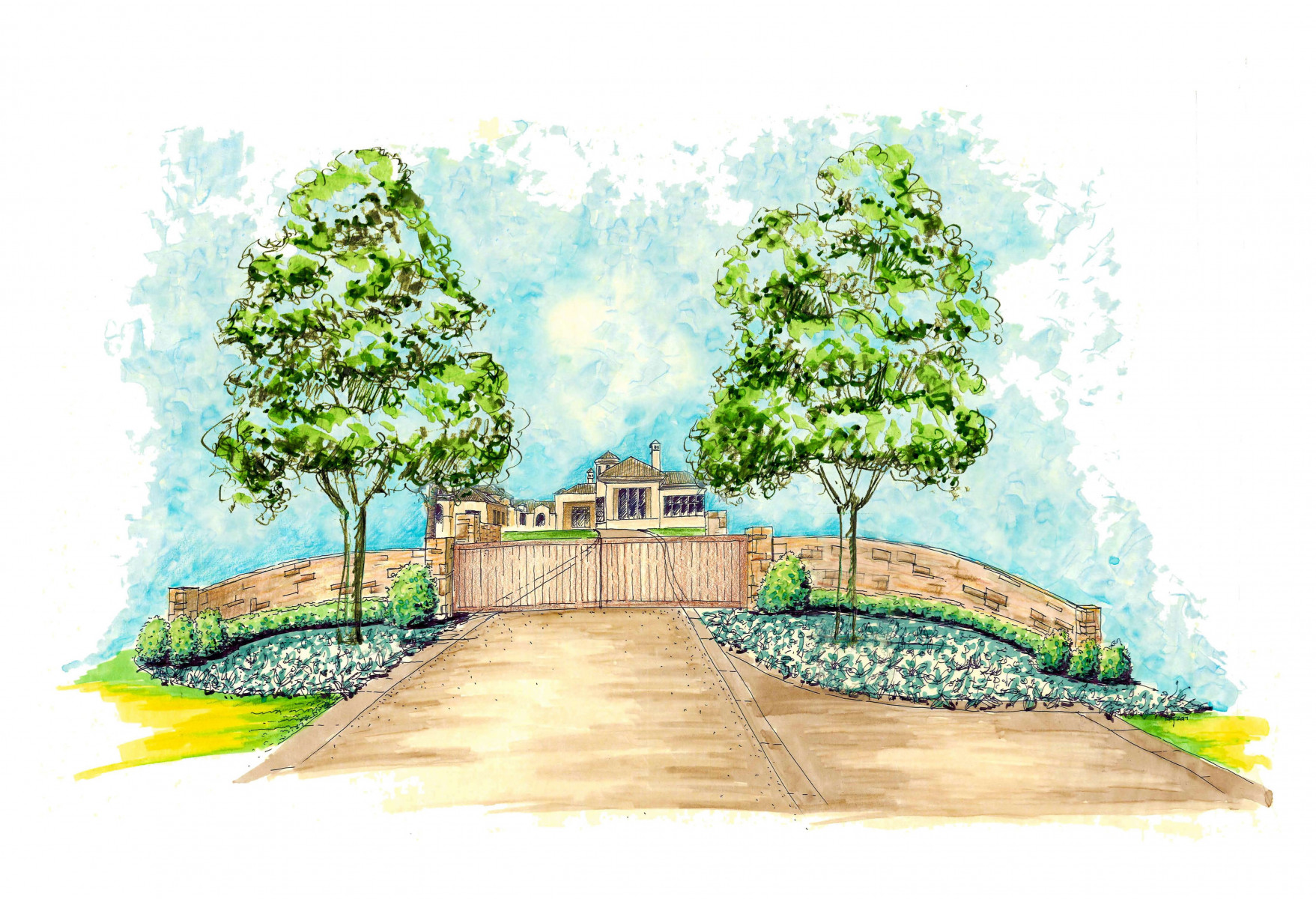 Landscape Architecture Perspective Drawings